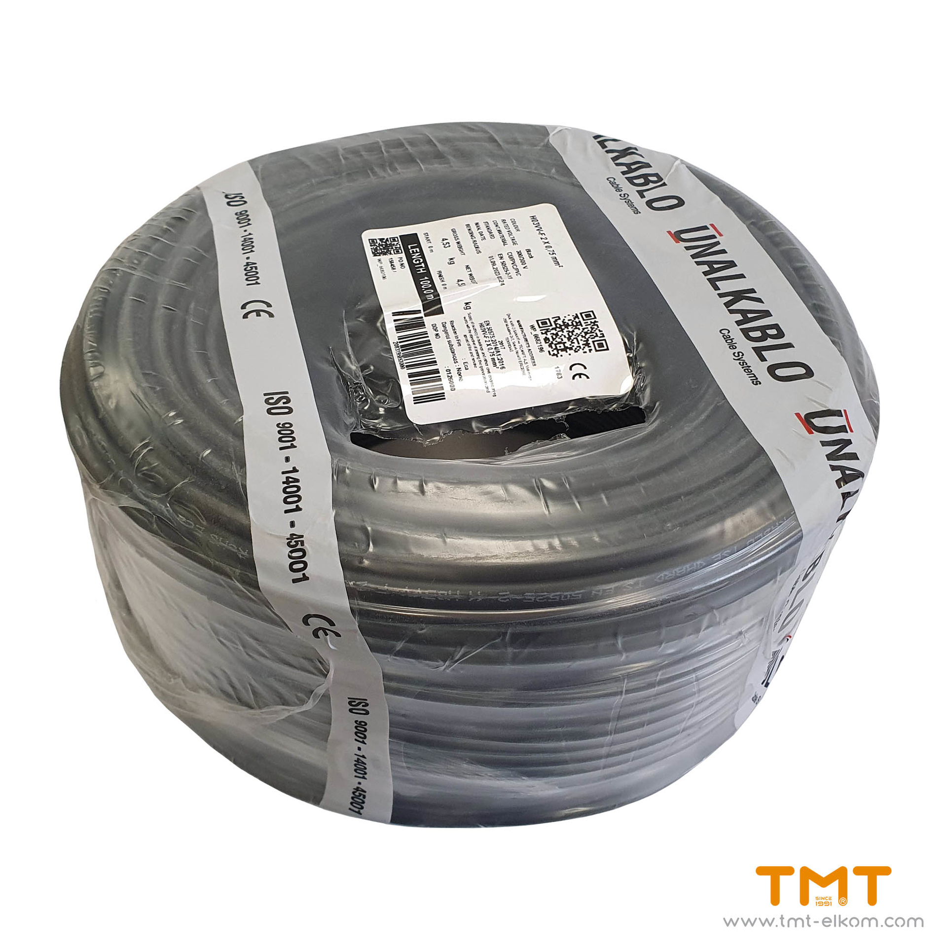 ТМТ ЕЛКОМ | КАБЕЛ H03VV-F/ШВПЛ-Б 3Х0.50 ЧЕРЕН 300/300V