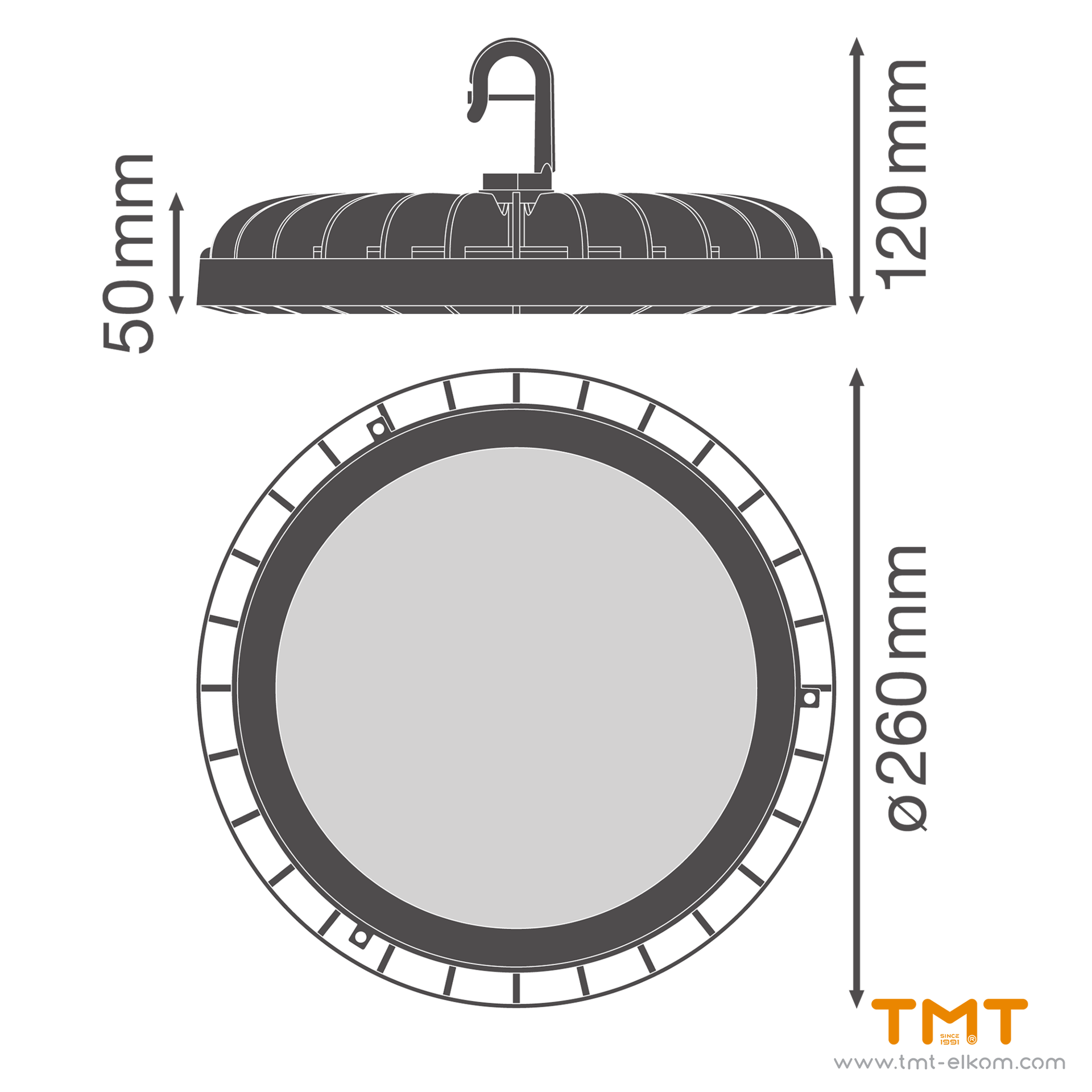 ТМТ ЕЛКОМ | ПРОМ.ОСВ.LED HIGH BAY COMP 166W,6500K,20000lm,