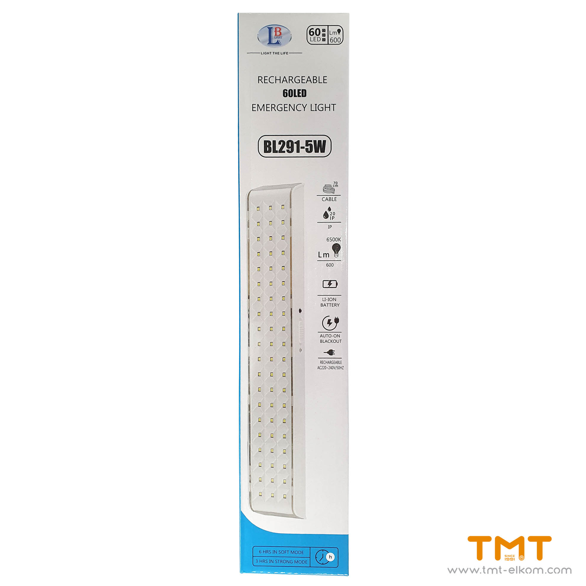 ТМТ ЕЛКОМ | АВАР.ЛАМПА LED EXIT 5W,600Lm,3-6h,BL291-5W