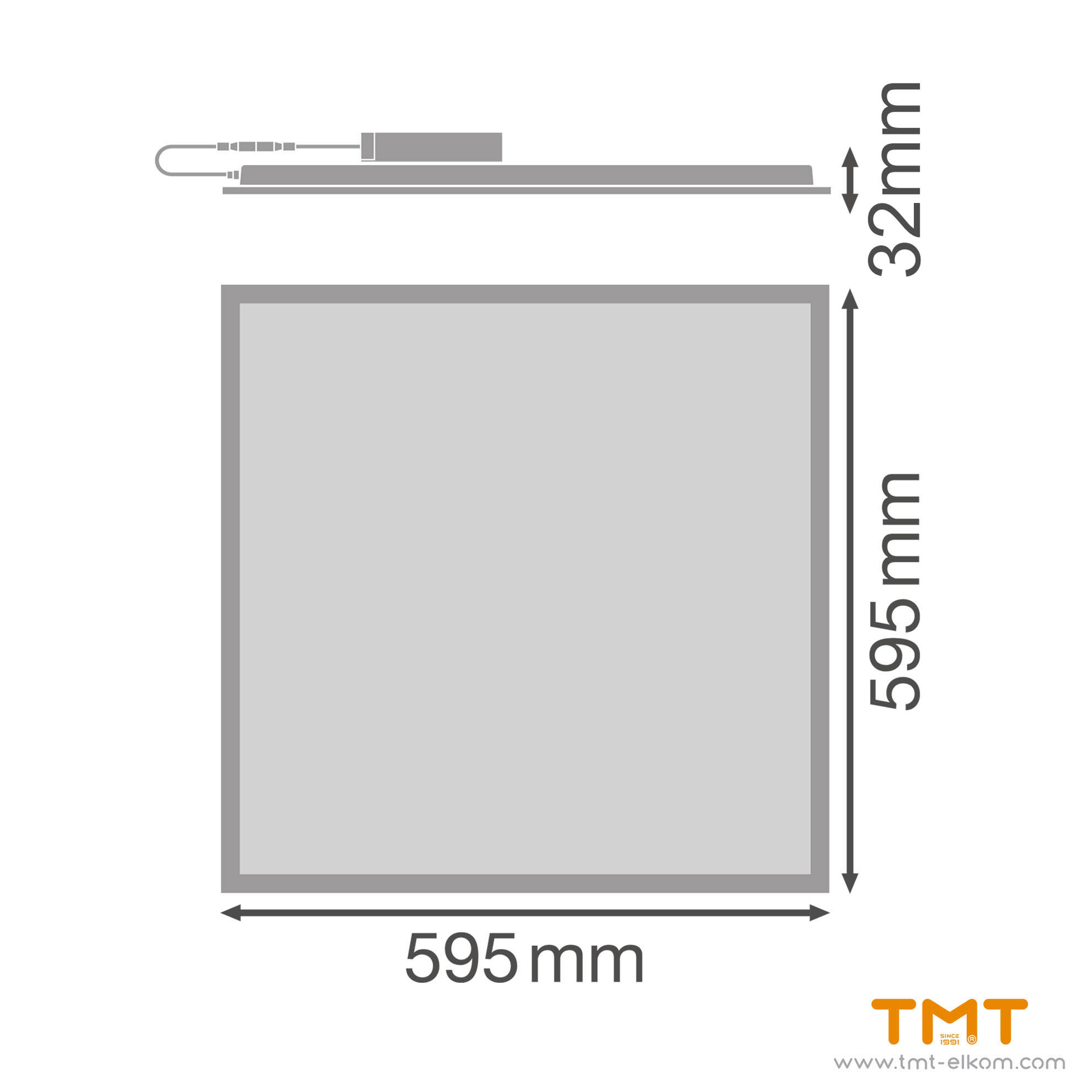 ТМТ ЕЛКОМ | ПАНЕЛ LED ECO BACK. 36W 6500K 3600lm,187278